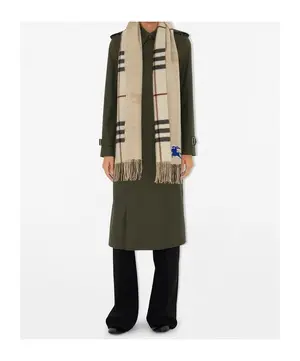 Burberry Reversible Checked Fringed Scarf