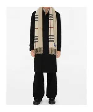 Burberry Reversible Checked Fringed Scarf