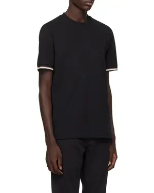 Hugo Boss Stripe-trim Crewneck T-shirt