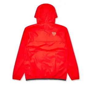 Play Comme Des Garcon Logo Detailed Hooded Jacket