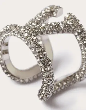 Valentino Garavani Vlogo Embellished Ring