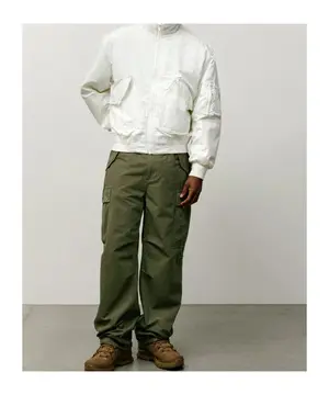 StÜssy Cargo Pants With Adjustable Waist And Knee Pleats
