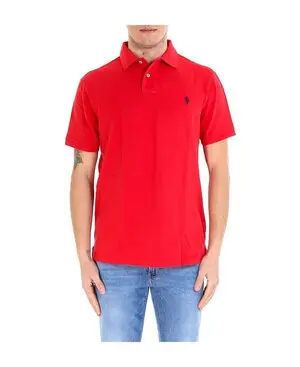 Polo Ralph Lauren Logo Embroidered Polo Shirt - Red