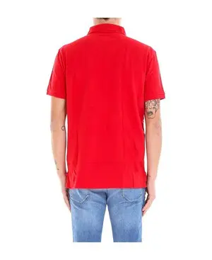 Polo Ralph Lauren Logo Embroidered Polo Shirt - Red