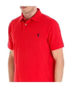 Polo Ralph Lauren Logo Embroidered Polo Shirt - Red