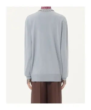 Valentino Garavani Embroidered Crew Neck Sweater