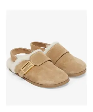 Fendi Logo Buckle Flat Sandals