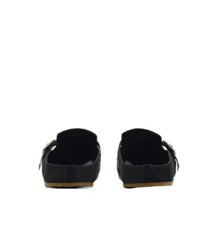 Burberry Checked Slip-on Clogs - Black