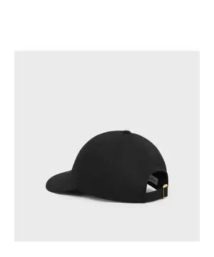 Celine Triomphe Baseball Cap In Cotton - Black