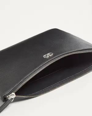 Valentino Garavani Vlogo Plaque Zip-up Clutch Bag