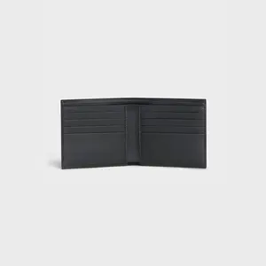 Celine Bi-fold Card Holder In Grained Calfskin