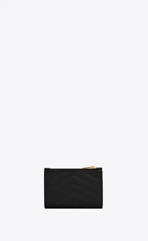 Saint Laurent Cassandre Matelassé Bifold Wallet - Black