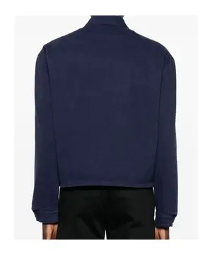 Prada Logo Zip-up Denim Jacket