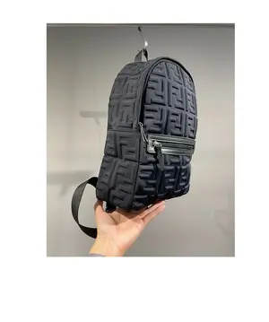 Fendi Ff Embossed Logo Backpack