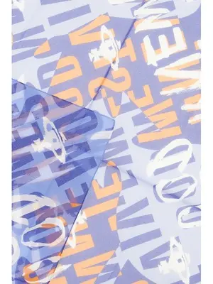 VIVIENNE WESTWOOD Logo Print Cotton Scarf
