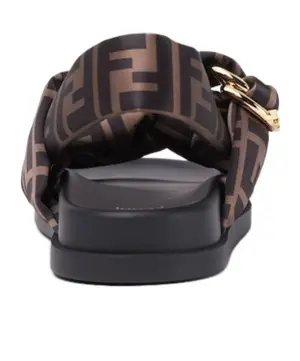 Fendi Ff Motif Satin Sandals
