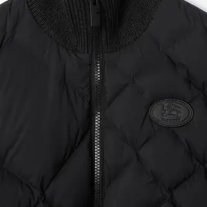 Burberry Kelsley Zip-up Quilted Jacket - Black