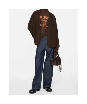 Acne Studios Logo Patch Wide-leg Jeans