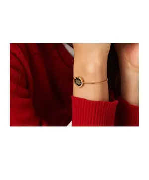 Miu Miu Enameled Metal Logo Bracelet