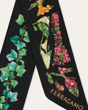 FERRAGAMO Eden Shoes Print Bandeau Scarf