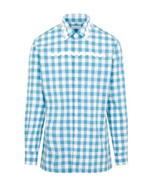 Prada Plaid Long-sleeved Shirt - Blue
