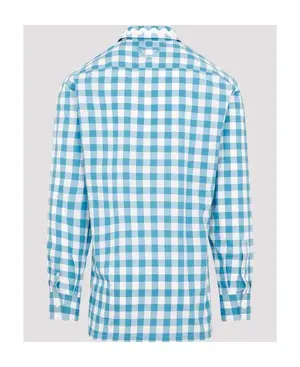 Prada Plaid Long-sleeved Shirt - Blue