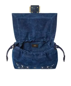 Fendi Mamma Baguette Medium Shoulder Bag - Blue