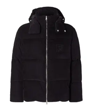 Fendi Corduroy Down Jacket With Drawstring Hood