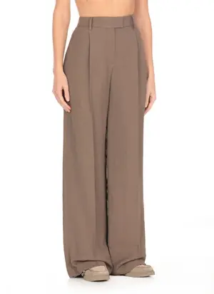 Brunello Cucinelli Fluid Twill Loose Pleated Trousers