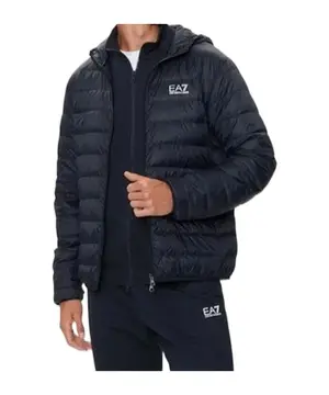 EA7 Quilted Down Jacket With Hood