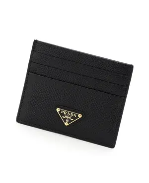 Prada Logo Plaque Card Holder