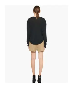 Miu Miu Long-sleeve Ribbed Jersey T-shirt - Black