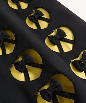 Valentino Garavani Collared Sleeveless Dress With Bow And Heart Embroidery