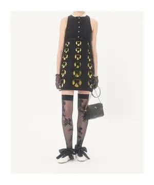 Valentino Garavani Collared Sleeveless Dress With Bow And Heart Embroidery