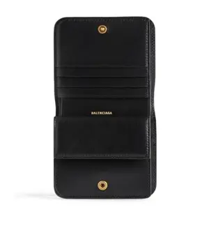 Balenciaga Logo Plaque Bifold Wallet