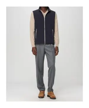 Brunello Cucinelli Pleated Tapered Leg Trousers - Medium Gray