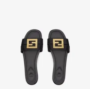 Fendi Ff Logo Slip-on Slides