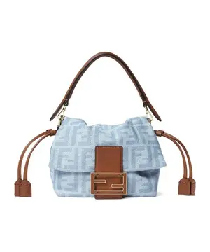 Fendi Mamma Baguette Mini Shoulder Bag - Light Blue