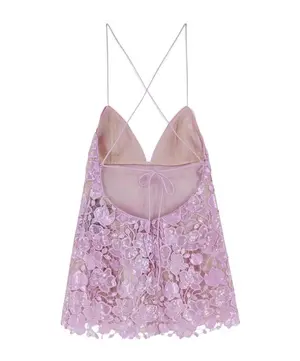 Retrofete Kamala Sequin-embellished V-neck Mini Dress