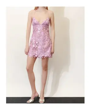 Retrofete Kamala Sequin-embellished V-neck Mini Dress