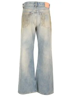 Acne Studios Distressed Wide-leg Jeans - Medium Blue