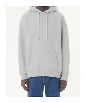Valentino Garavani Cotton Hoodie With Vlogo Embroidery