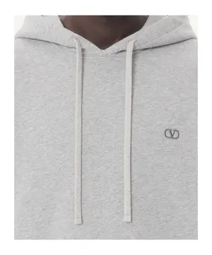 Valentino Garavani Cotton Hoodie With Vlogo Embroidery