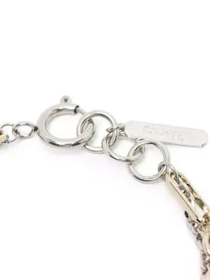 JUSTINE CLENQUET Layered-chain Bracelet With Ball Pendant - Silver