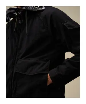 C.P. COMPANY Explorer Hooded Jacket - Total Solar Eclipse-blue