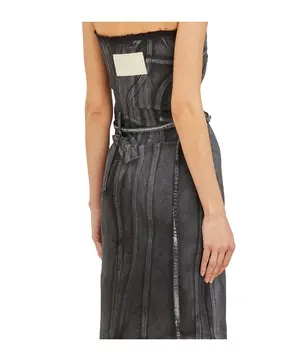 Ottolinger Off-shoulder Denim Dress With Asymmetrical Cutout