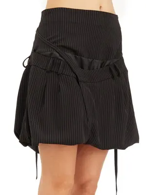 Ottolinger Striped Drawstring Mini Skirt