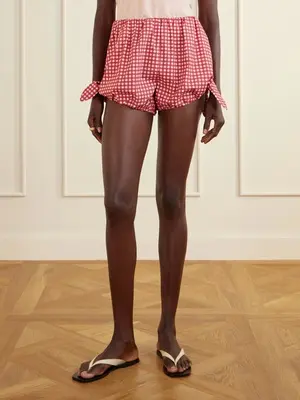 Posse Plaid Cotton Shorts With Drawstring Detail