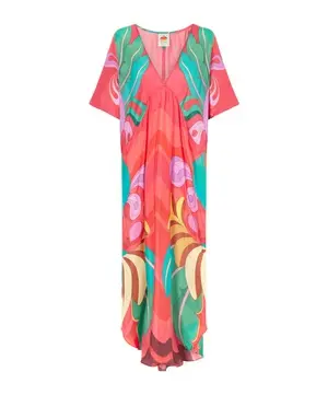 Farm Rio Short-sleeved Printed Dress