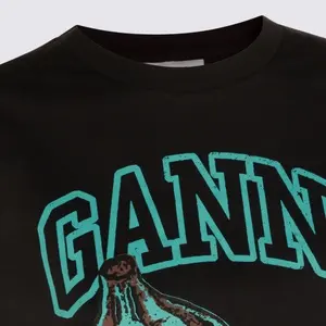 GANNI Graphic Banana T-shirt - Phantom Black